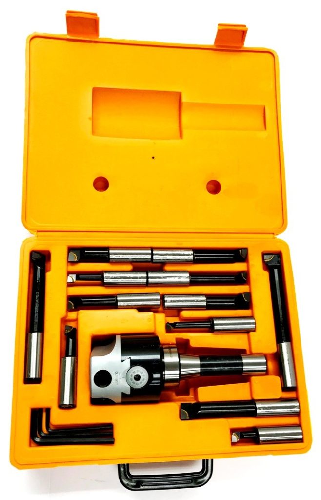 3 PIECE BORING TOOL SET WITH 3″ HEAD, R8 SHANK & 3/4″ BORING BAR SET ...