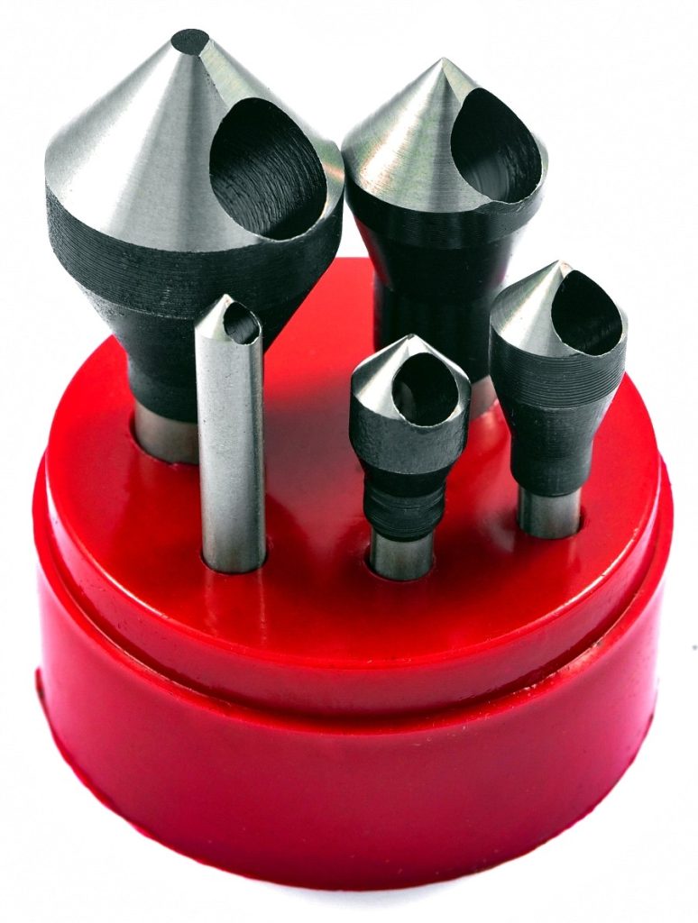 5 PIECE 82 DEGREE ZERO-FLUTE COUNTERSINK & DEBURRING TOOL SET – Emrick ...
