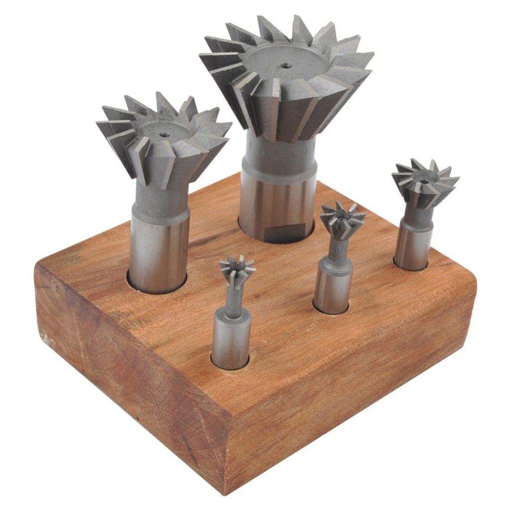 5 PIECE 3/8 TO 1-7/8″ HIGH SPEED STEEL DOVETAIL CUTTER SET – Emrick ...
